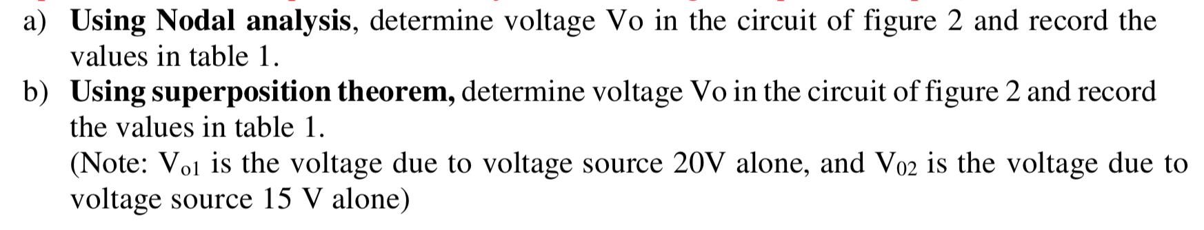 Solved a) Using Nodal analysis, determine voltage Vo in the | Chegg.com