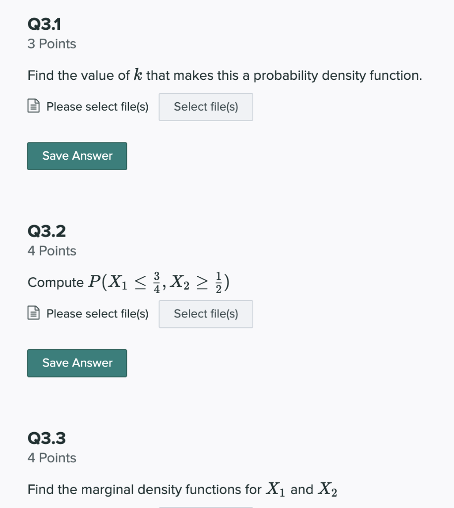 Solved Let the joint density of the continuous random | Chegg.com