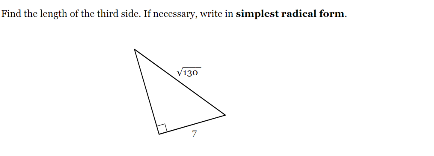 Solved Find the length of the third side. If necessary, | Chegg.com