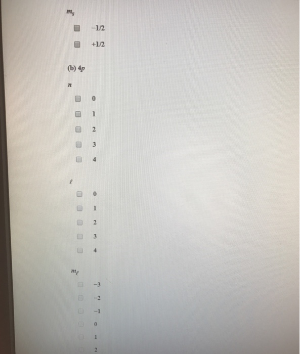 Solved Give all the possible values of the four quantum | Chegg.com