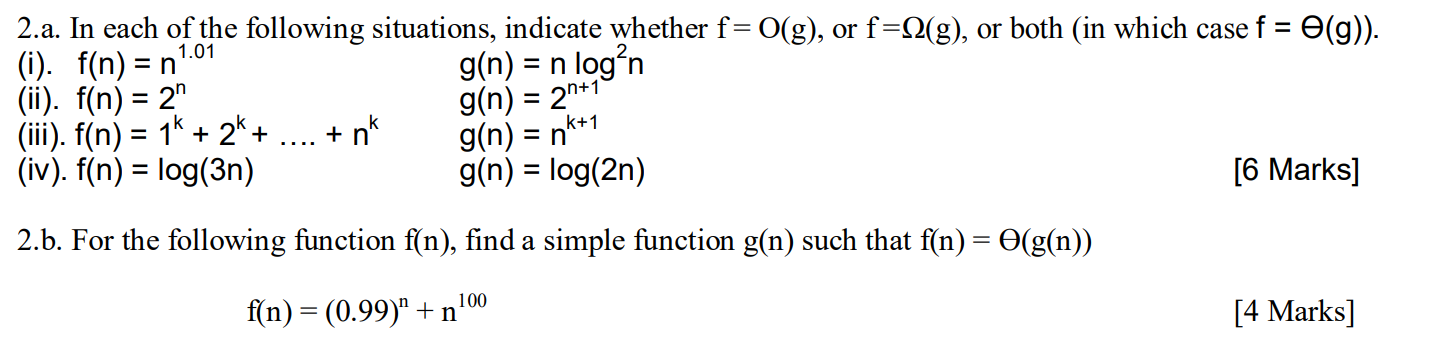 Solved 2.a. In each of the following situations, indicate | Chegg.com