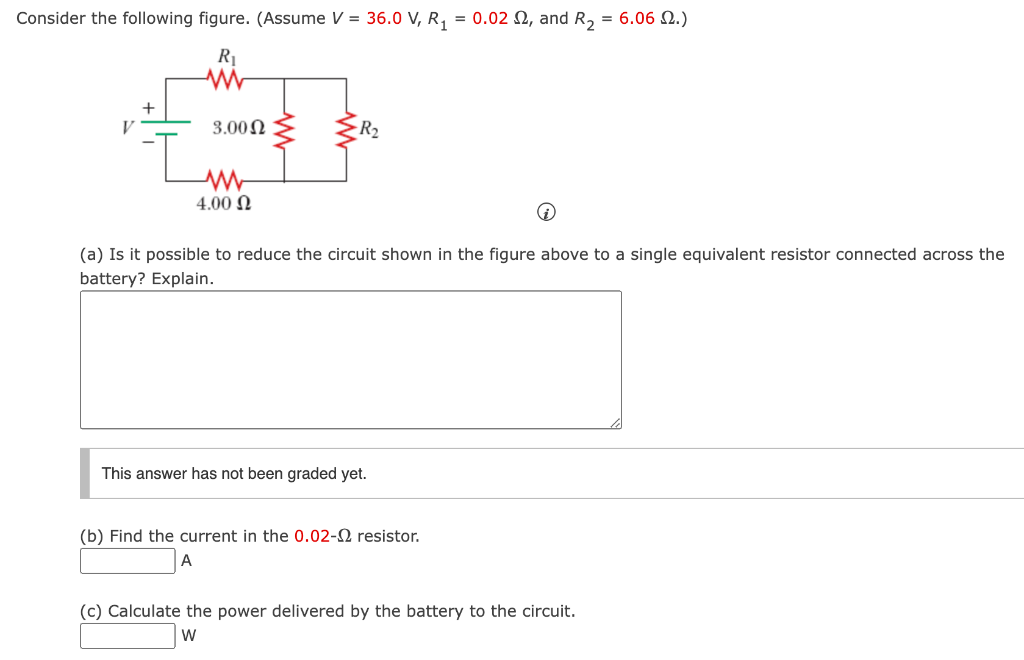 Solved Consider the following figure. (Assume V = 36.0 V, R1 | Chegg.com
