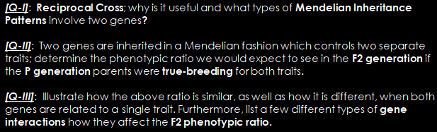 Solved [Q-I]: Reciprocal Cross; why is it useful and what | Chegg.com