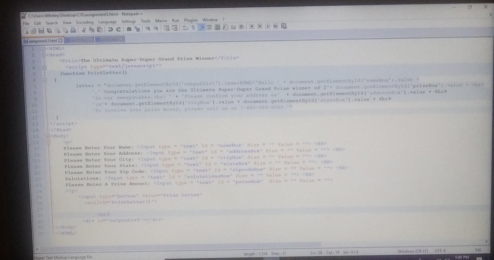 File Users Whitley Desktop Classignment3.html - | Chegg.com