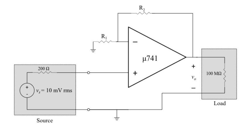Solved You are to design a non-inverting amplifier with a | Chegg.com