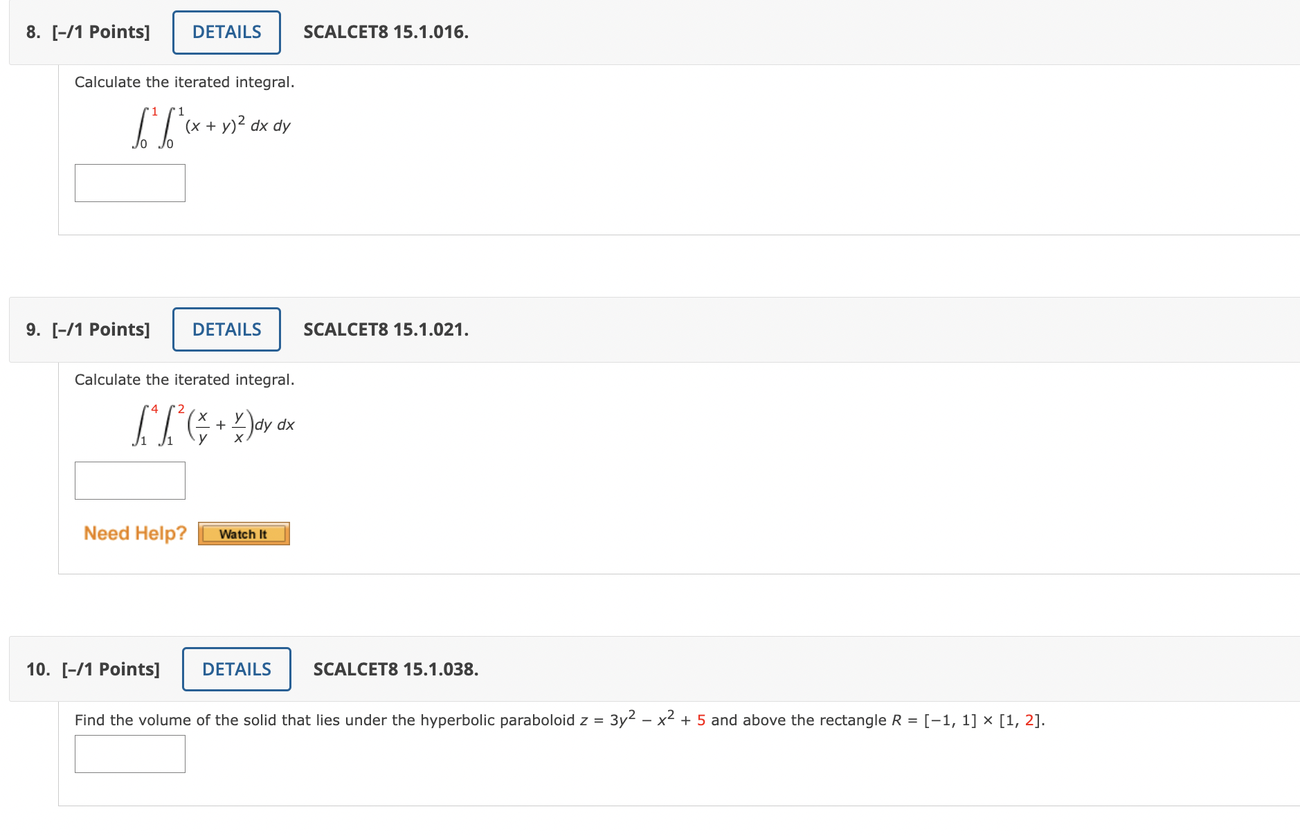 Solved Calculate the iterated integral. ∫01∫01(x+y)2dxdy | Chegg.com Solved Calculate the iterated integral. ∫01∫01(x+y)2dxdy | Chegg.com