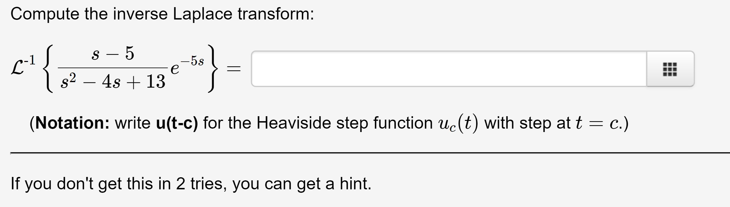 Solved Compute the inverse Laplace transform: | Chegg.com