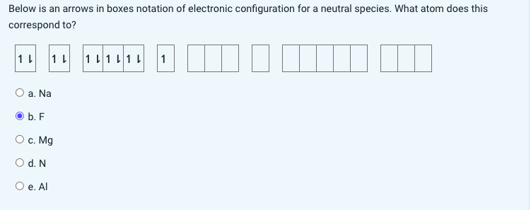 Solved Below is an arrows in boxes notation of electronic | Chegg.com
