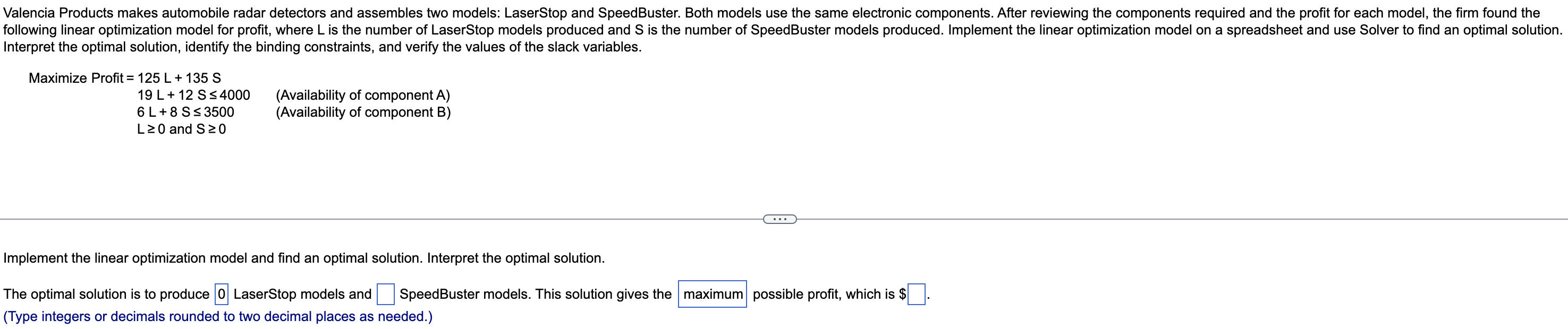 Solved Interpret the optimal solution, identify the binding | Chegg.com
