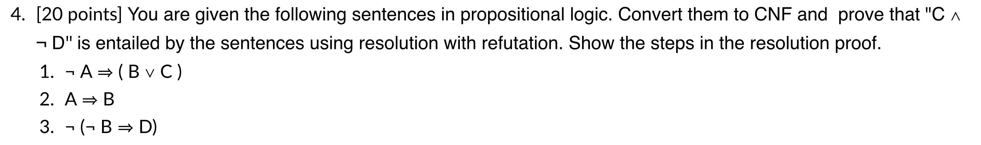 Solved 4 [20 Points] You Are Given The Following Sentences
