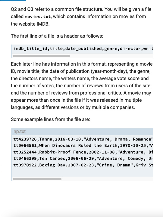 Solved Q2 [20 points] Write a Python program that processes | Chegg.com