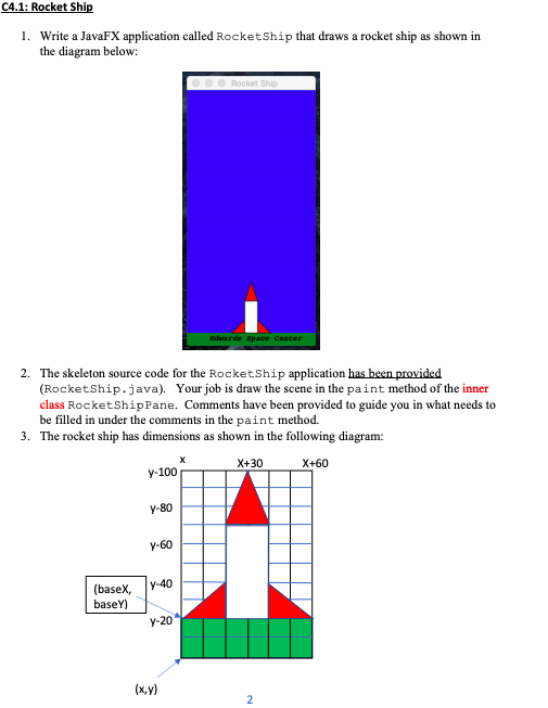 Solved RocketShip.java code: import | Chegg.com