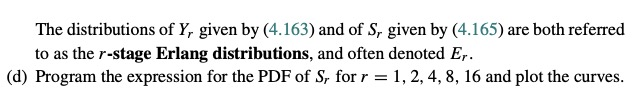Solved 4.11 Erlang distribution. Consider the | Chegg.com