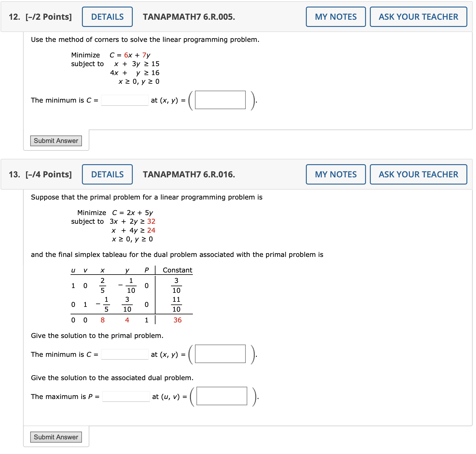 Solved Use The Method Of Corners To Solve The Linear 