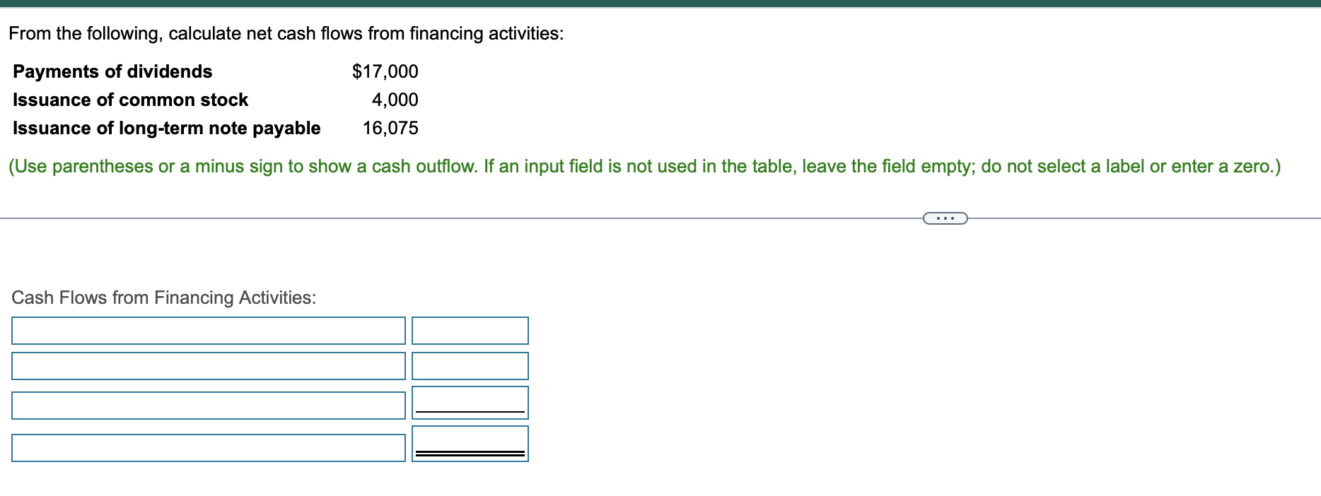 Solved by an EXPERT From the following, calculate net cash flows from | Chegg.com