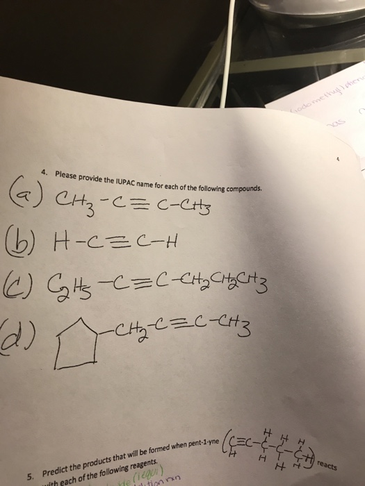 Solved 3. Please give the common name for each of the | Chegg.com