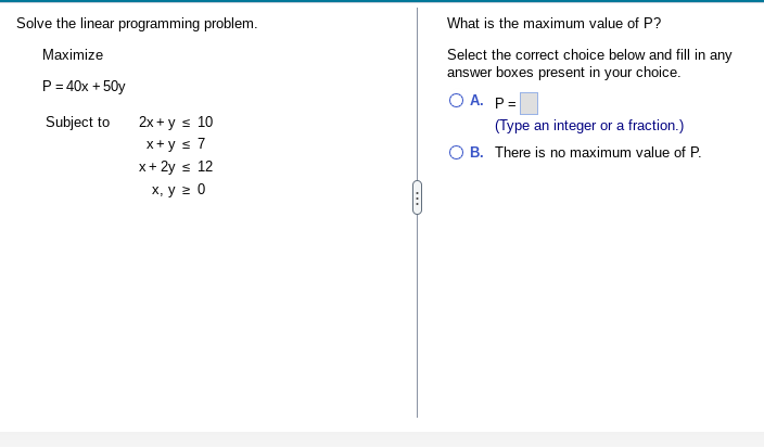 Solved Solve the linear programming problem. What is the | Chegg.com