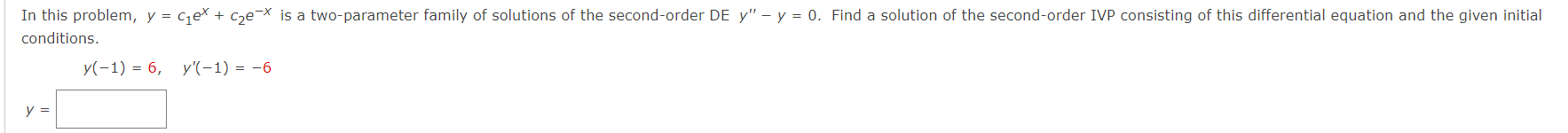 Solved In this problem, y = 1/(1 + c1e-) is a one-parameter | Chegg.com