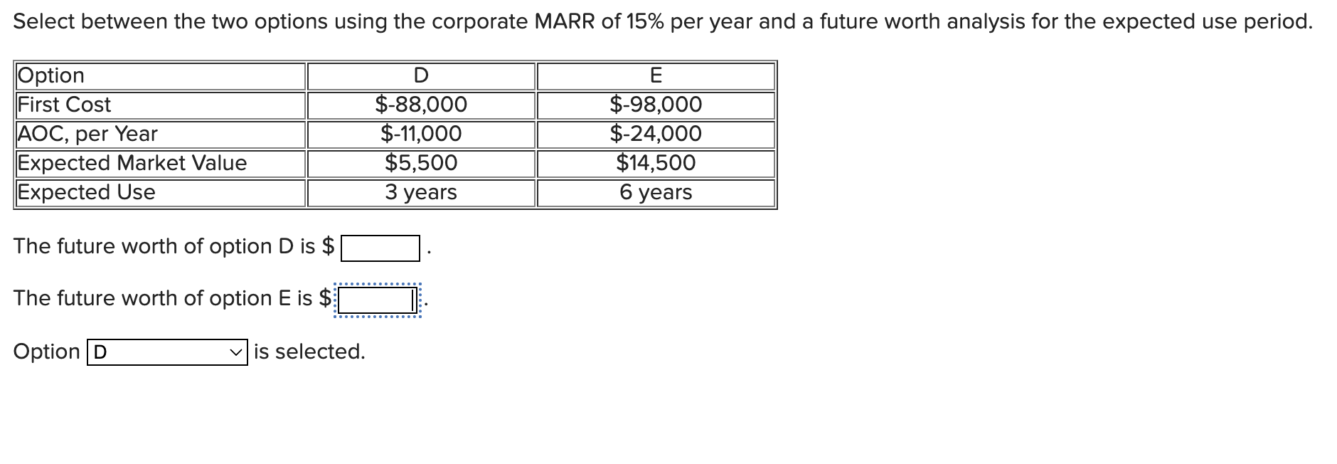 Solved Select between the two options using the corporate | Chegg.com