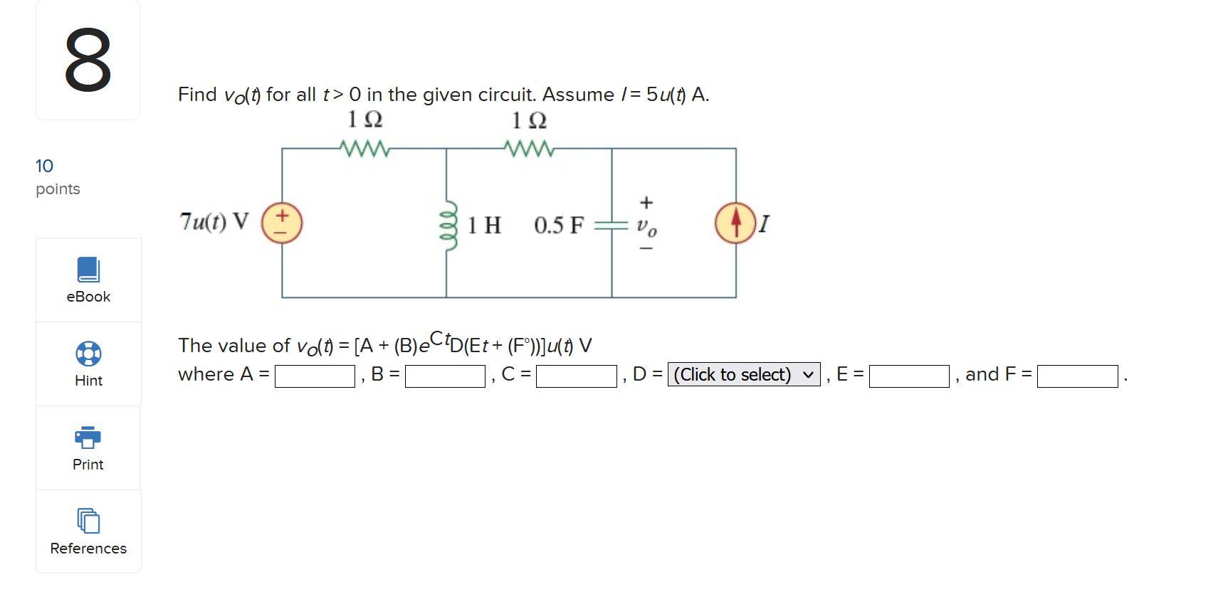 Solved Find vO(t) for all t>0 in the given circuit. Assume | Chegg.com