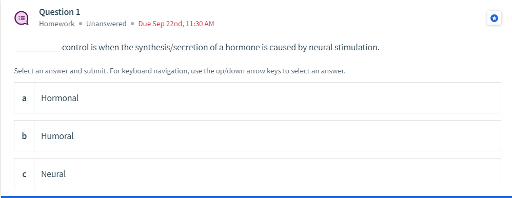 Solved Question 1 Homework - Unanswered - Due Sep 22nd, | Chegg.com