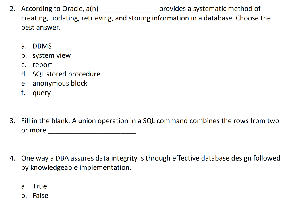 Solved 66 7 8 1. Consider the command shown. create table | Chegg.com