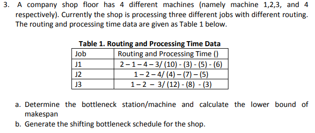 a. Determine the bottleneck station/machine and | Chegg.com