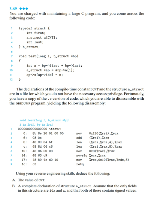 Solved 3.69 You are charged with maintaining a large C | Chegg.com