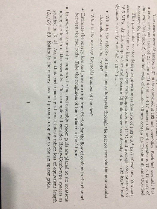 Solved Nuclear reactor question | Chegg.com