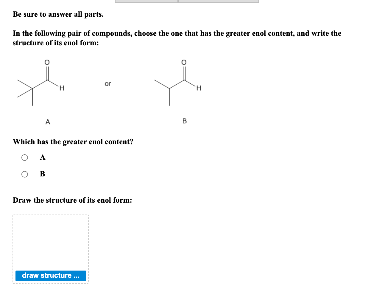 Solved Be sure to answer all parts. In the following pair of | Chegg.com