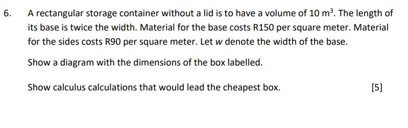 Solved A rectangular storage container without a lid is to | Chegg.com