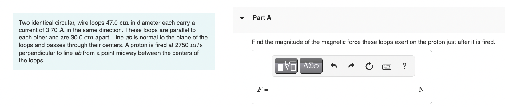 Solved Part A Two identical circular, wire loops 47.0 cm in | Chegg.com