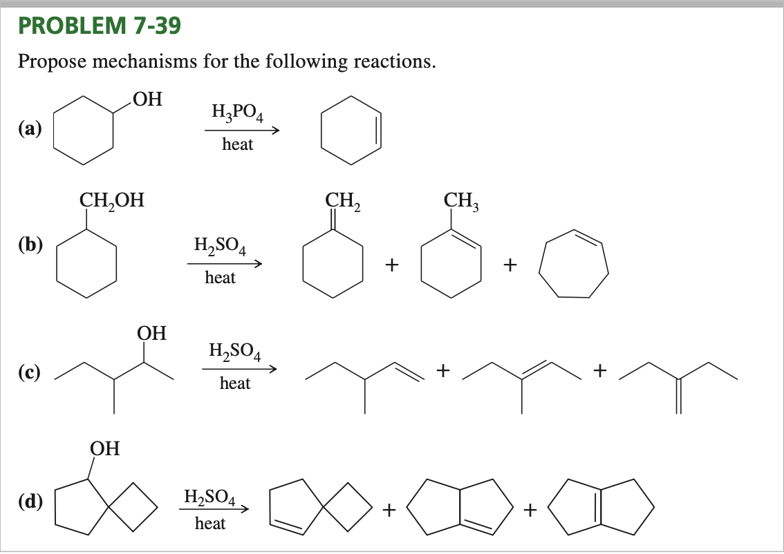 Solved PROBLEM 7-39 Propose mechanisms for the following | Chegg.com