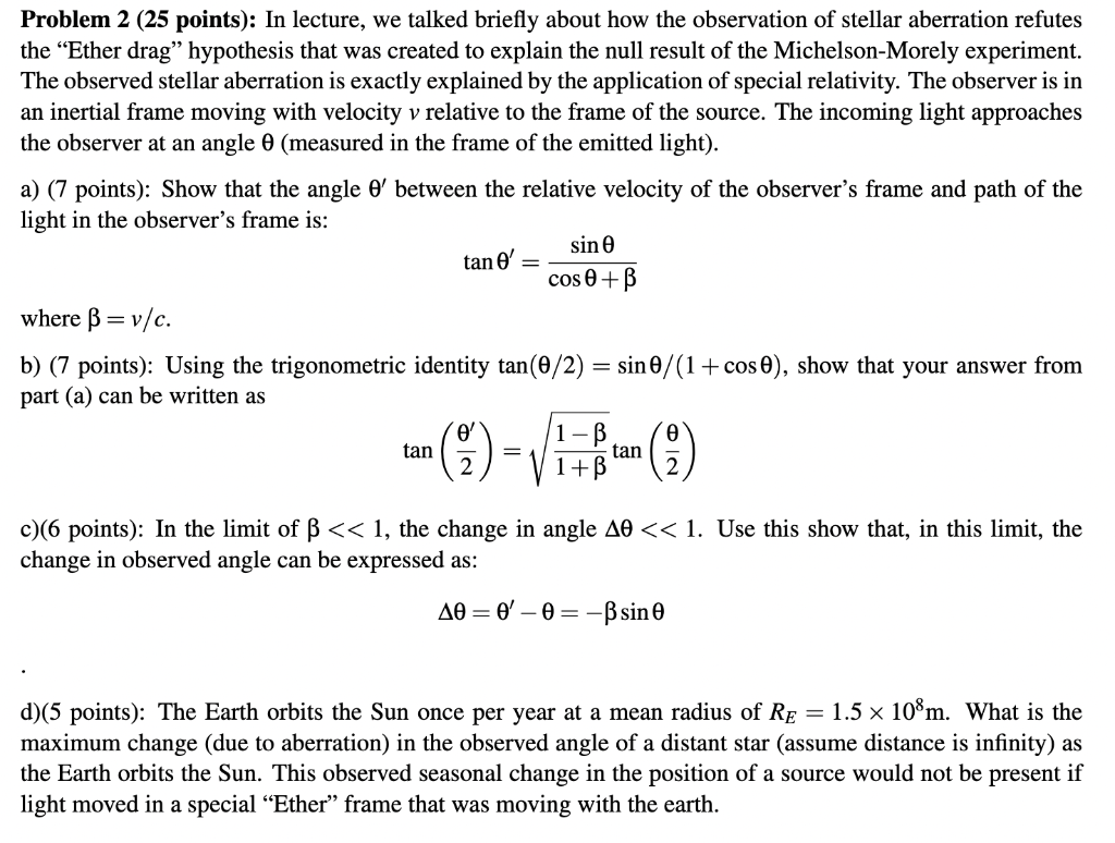 Problem 2 (25 points): In lecture, we talked briefly | Chegg.com