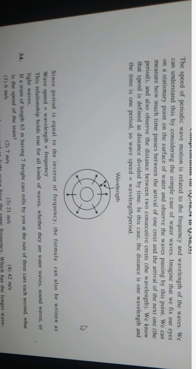 Solved The speed of periodic wave motion is related to the | Chegg.com