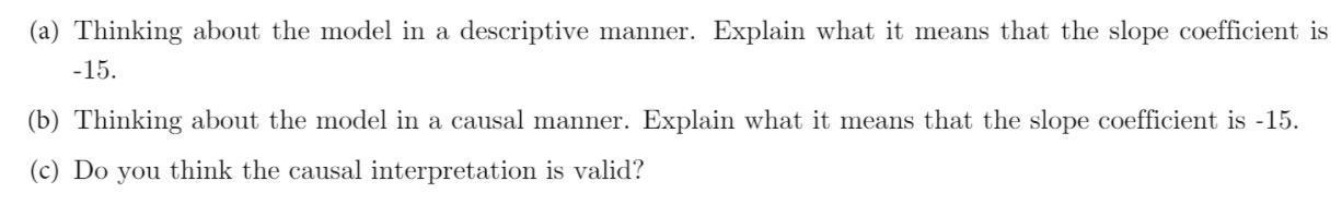 Solved 3. (Interpretation of Simple Linear Regression Model) | Chegg.com