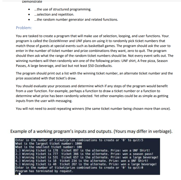 Solved - ...the use of structured programming. - | Chegg.com