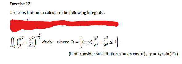 Solved Use substitution to calculate the following | Chegg.com