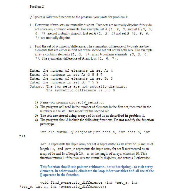 Solved Problem 2 (50 points) Add two functions to the | Chegg.com Solved Problem 2 (50 points) Add two functions to the | Chegg.com