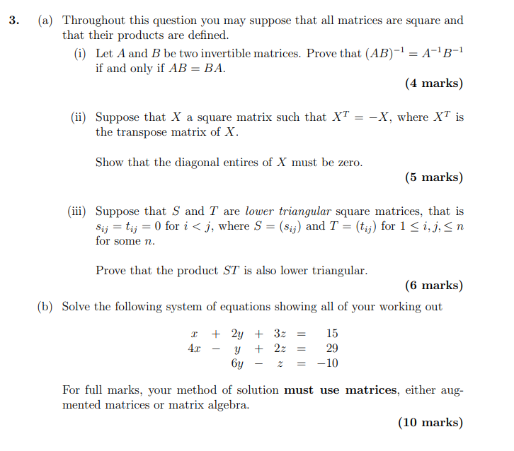 Solved (a) Throughout this question you may suppose that all | Chegg.com