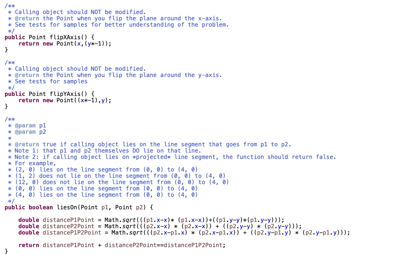 Solved * public class Polygon { public Point[] points; /** * | Chegg.com