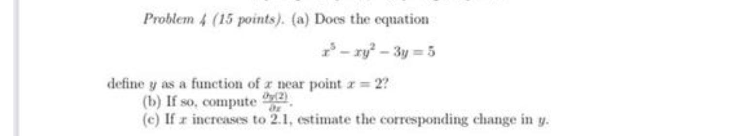 Solved Problem A (15 points). (a) Does the equation r-ry? – | Chegg.com
