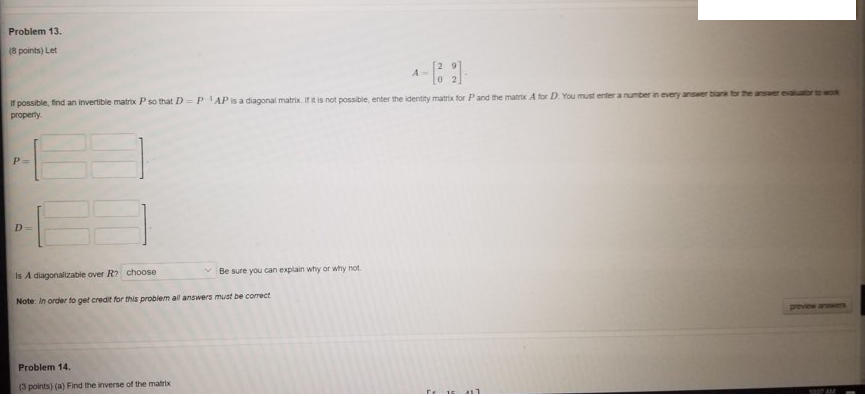 Solved Problem 10. (4 points) The reduced row.echelon forms | Chegg.com