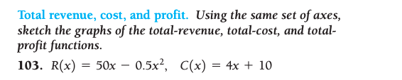 Solved Total revenue, cost, and profit. Using the same set | Chegg.com