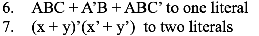 Solved Reduce the following Boolean expressions to the | Chegg.com