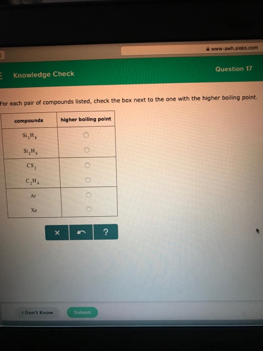 Solved Knowledge Check Question 17 for each pair of | Chegg.com