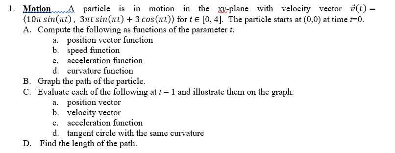 Solved Motion mat particle is in motion in the xx-plane with | Chegg.com