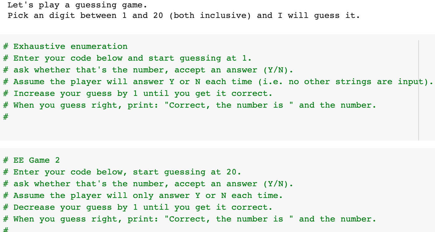 Solved Let's play a guessing game. Pick an digit between 1 | Chegg.com