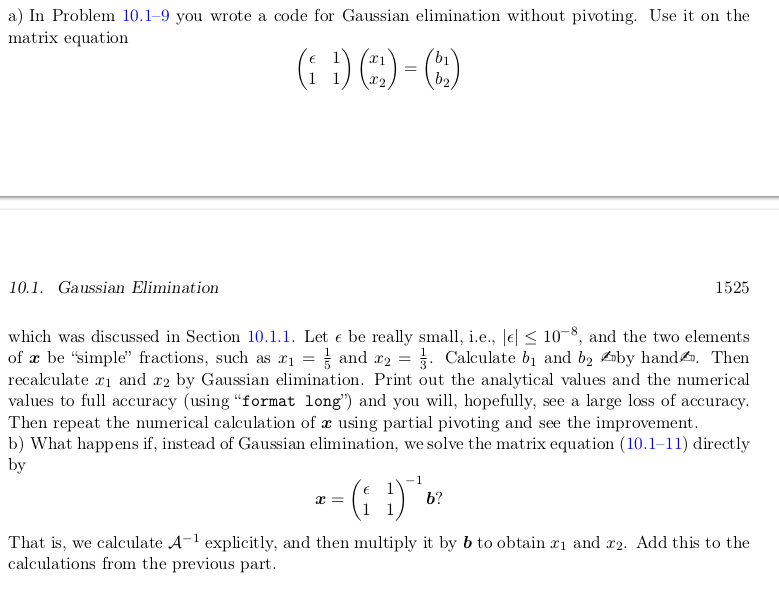 Solved a) In Proble 10.1-9 you wrote a code for Gaussian | Chegg.com