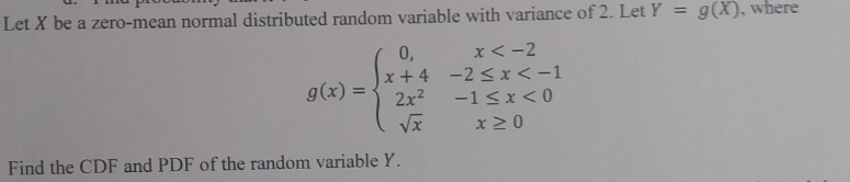 Solved Let X be a zero-mean normal distributed random | Chegg.com